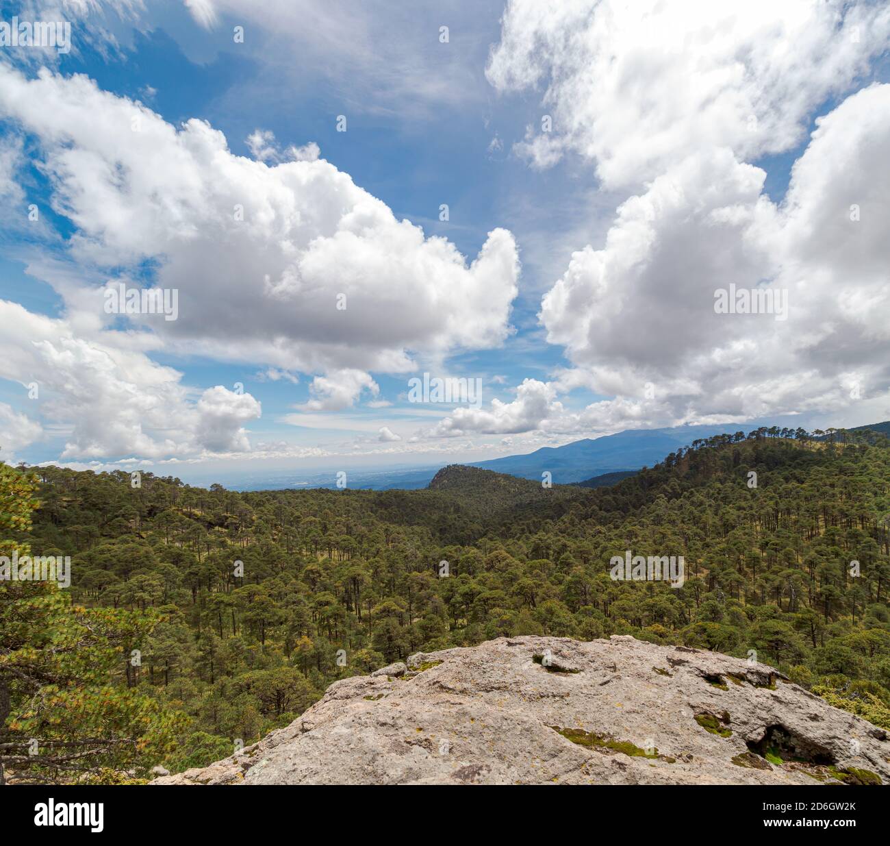 Stunning landscape view of a Mount Tlaloc in Mexico under a cloudy sky ...