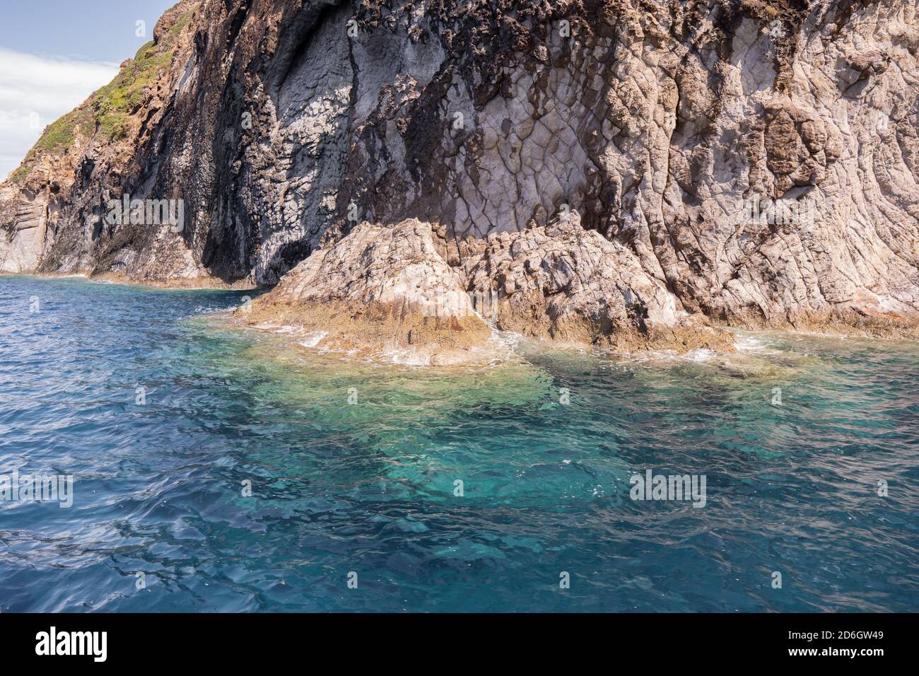 Geological formations in Ponza islands Stock Photo - Alamy