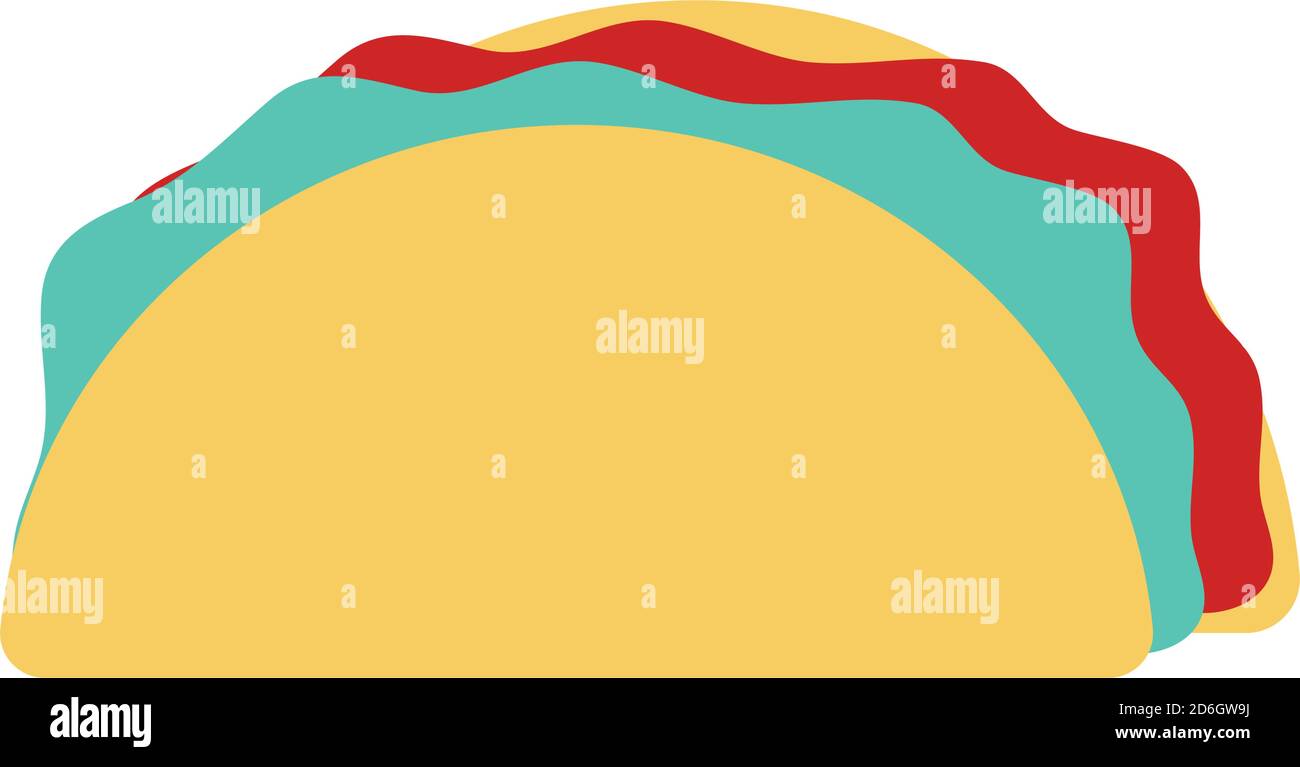 Taco flat Stock Vector Images - Alamy