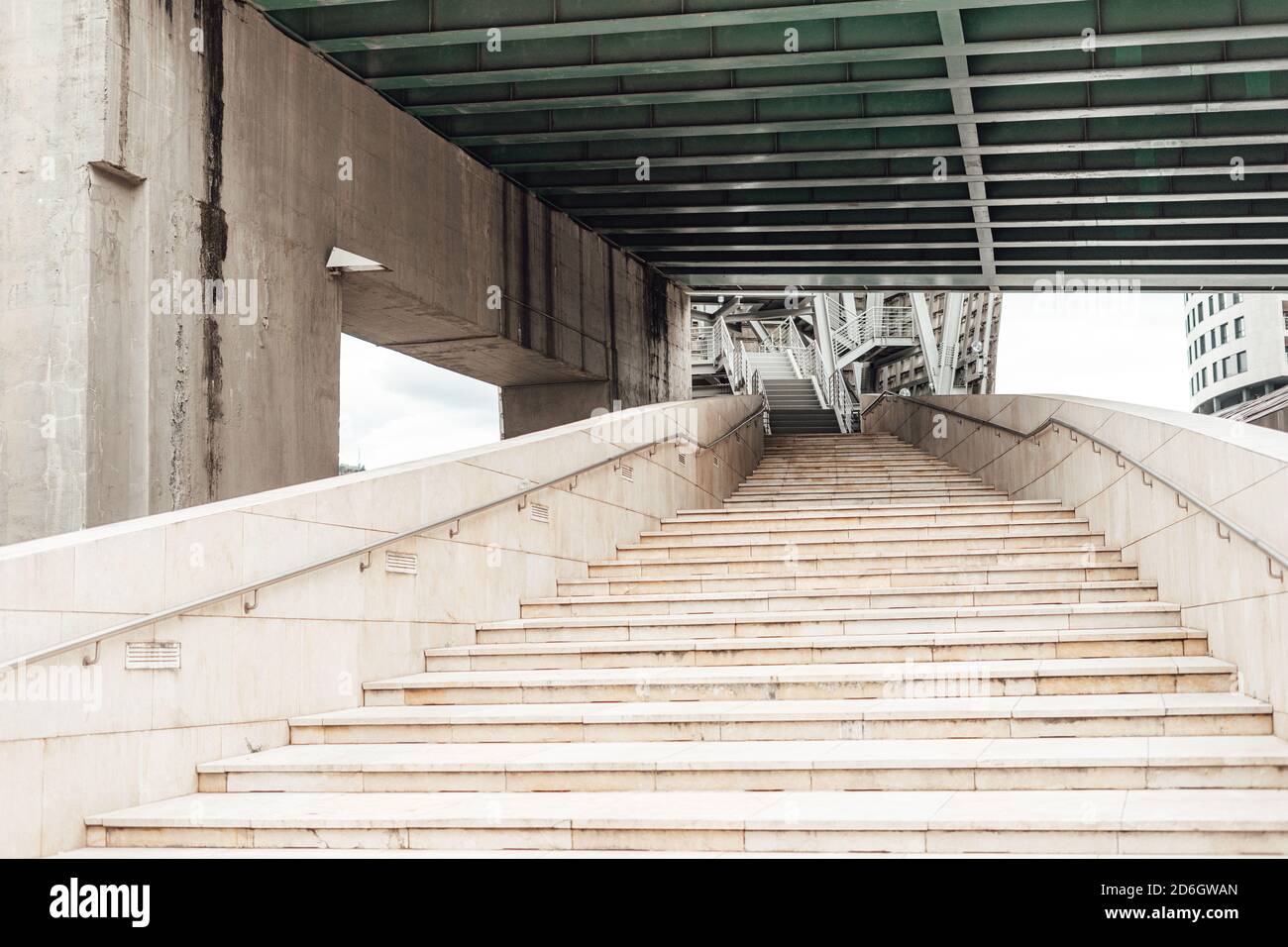 Detail of urban stairs in Bilbao, Spain Stock Photo - Alamy