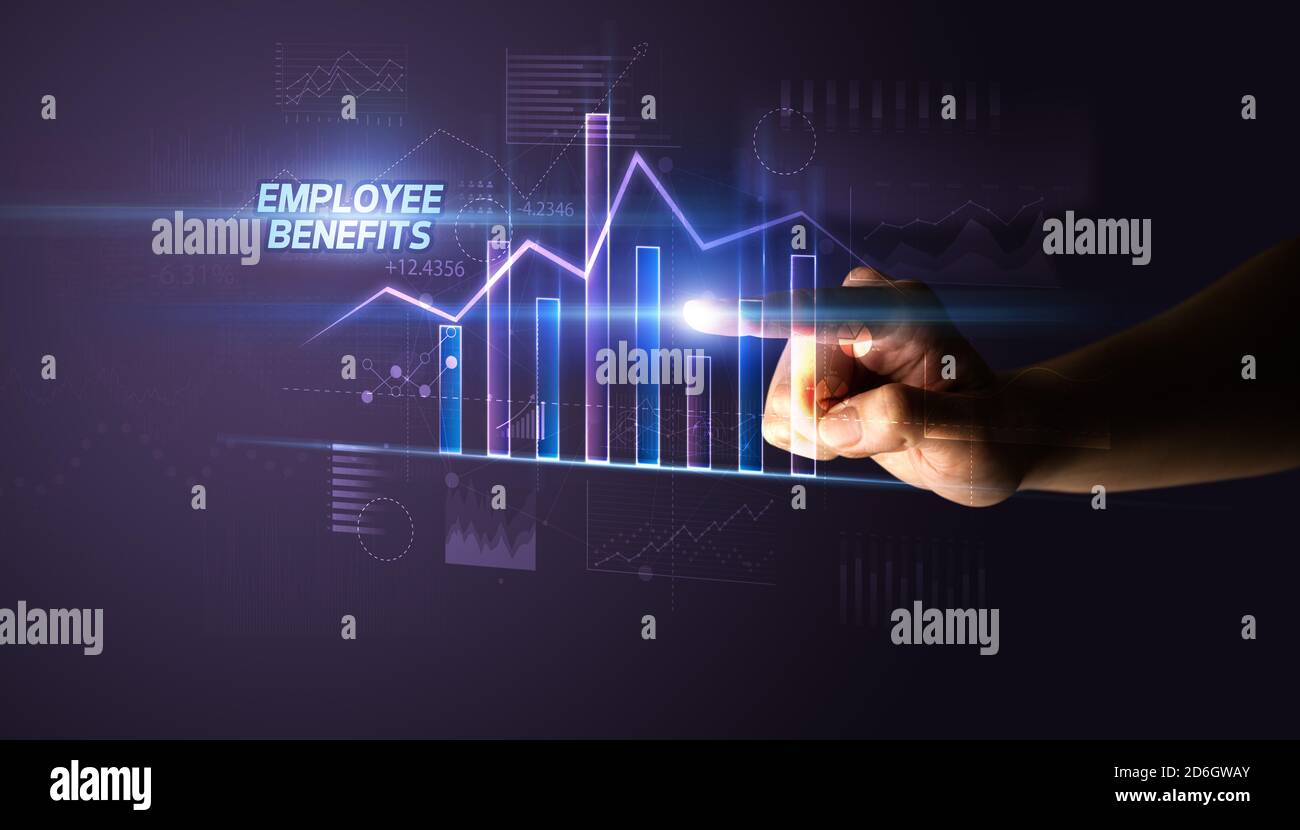 Hand touching EMPLOYEE BENEFITS button, business concept Stock Photo ...