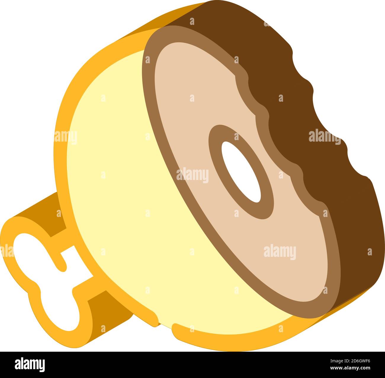 meat leg isometric icon vector sign illustration Stock Vector Image ...