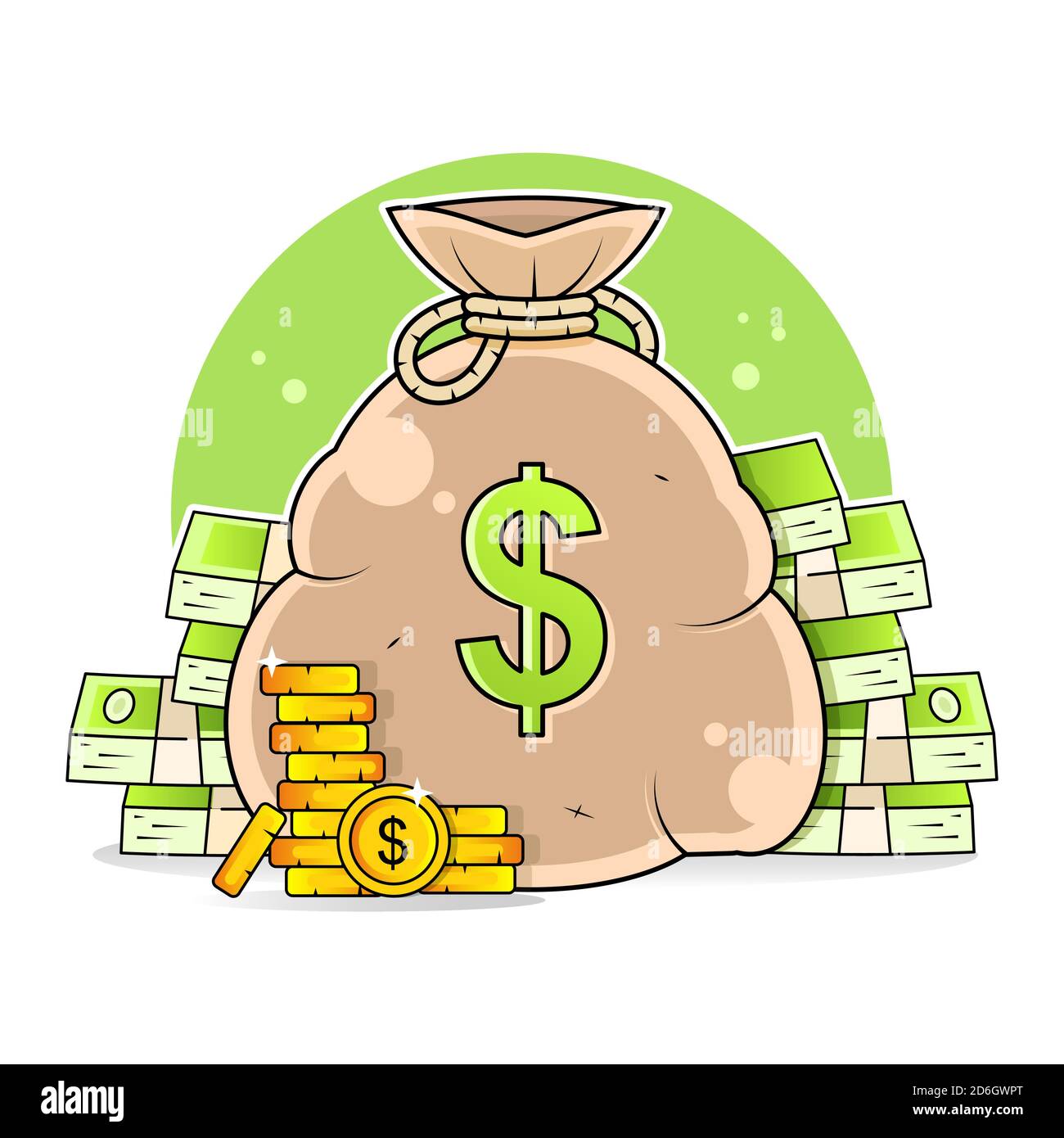 Bag of money. A talisman that brings good luck and prosperity. Cash ...