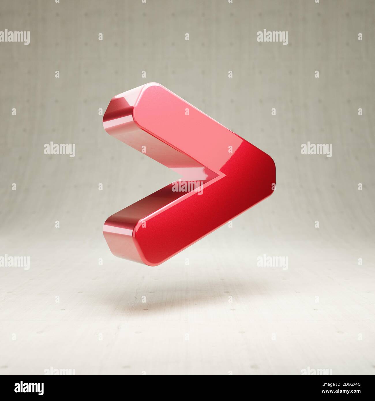 Greater Than icon. Gold glossy Greater Than symbol isolated on white ...