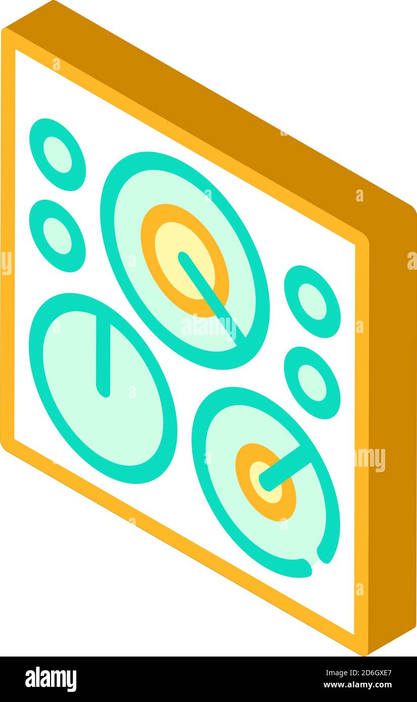 circular field isometric icon vector sign illustration Stock Vector ...