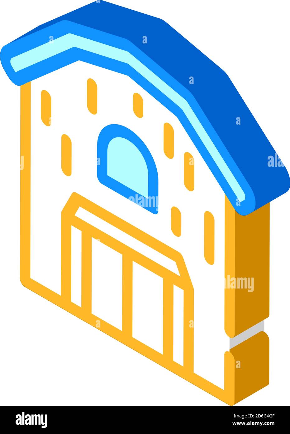 barn building isometric icon vector sign illustration Stock Vector ...
