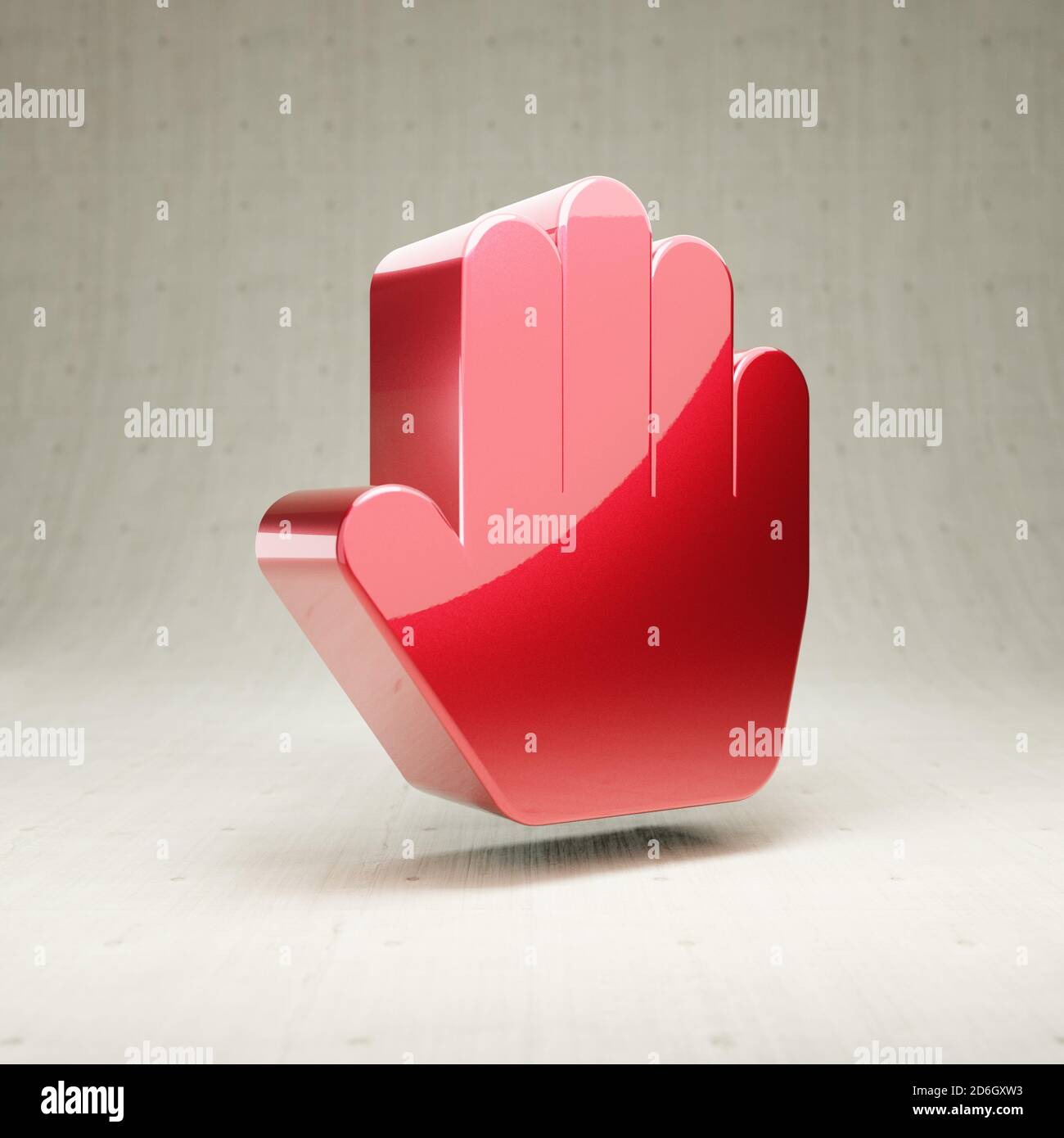 Hand Paper icon. Gold glossy Hand Paper symbol isolated on white ...