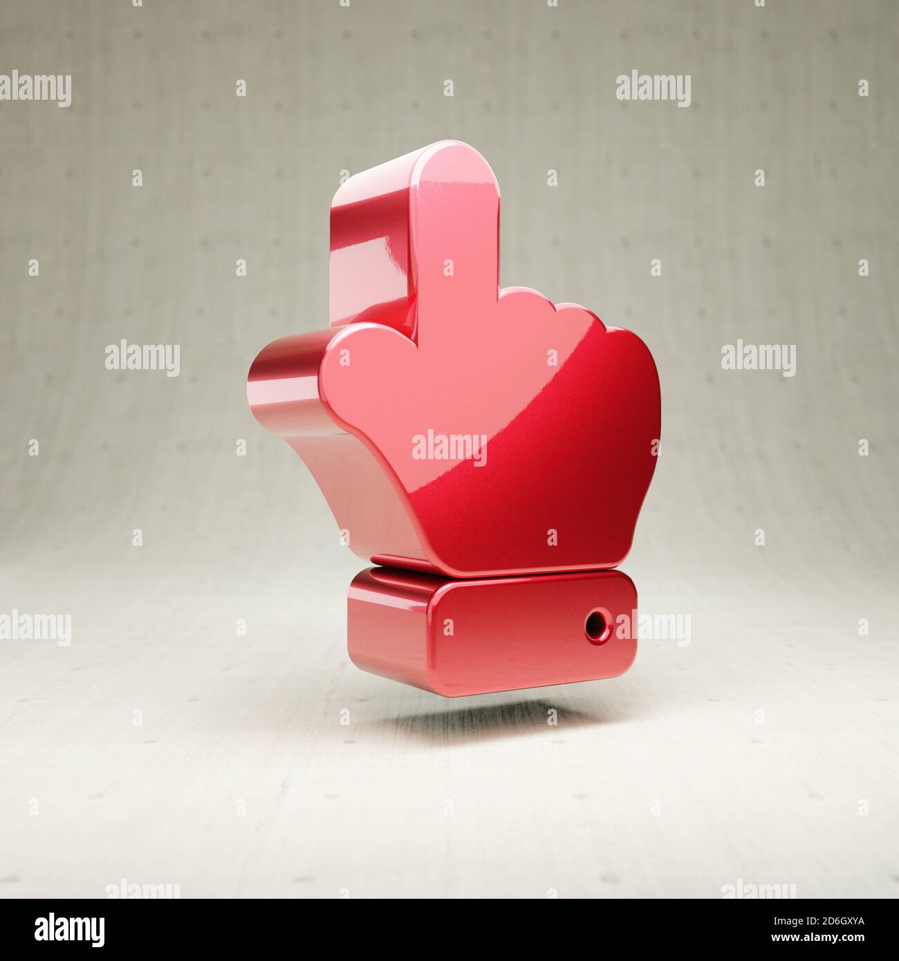 Hand Point Up icon. Gold glossy Hand Point Up symbol isolated on white ...