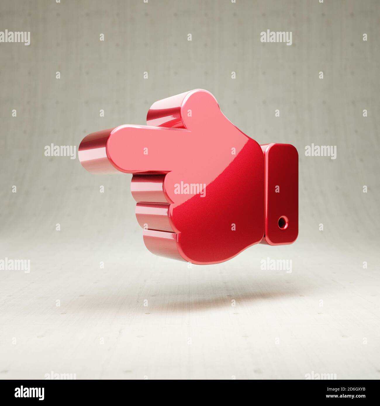 Hand, Point, Left icon. Gold glossy Hand Point Left symbol isolated on ...