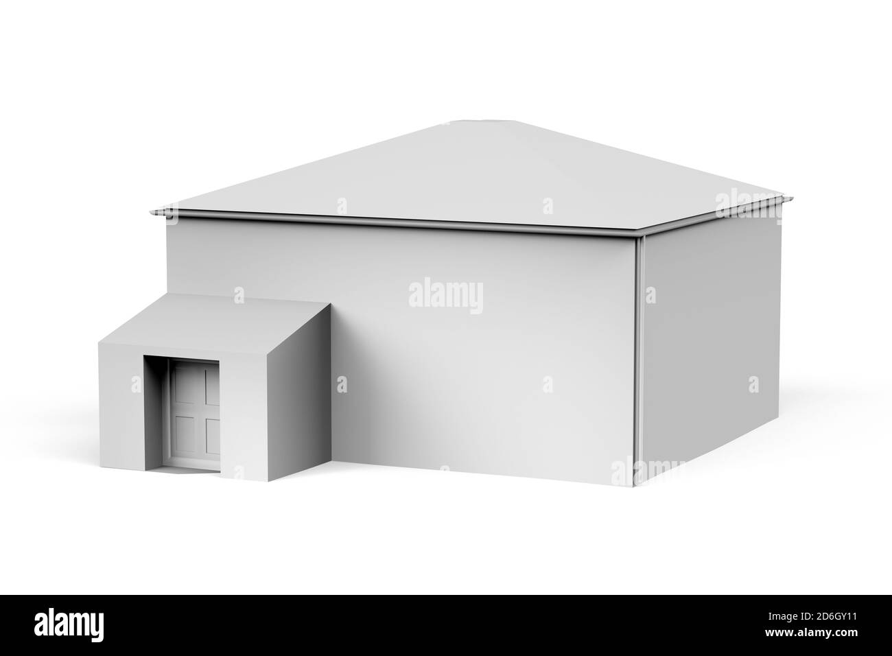 House mockup on white background with space for text - 3D render Stock ...