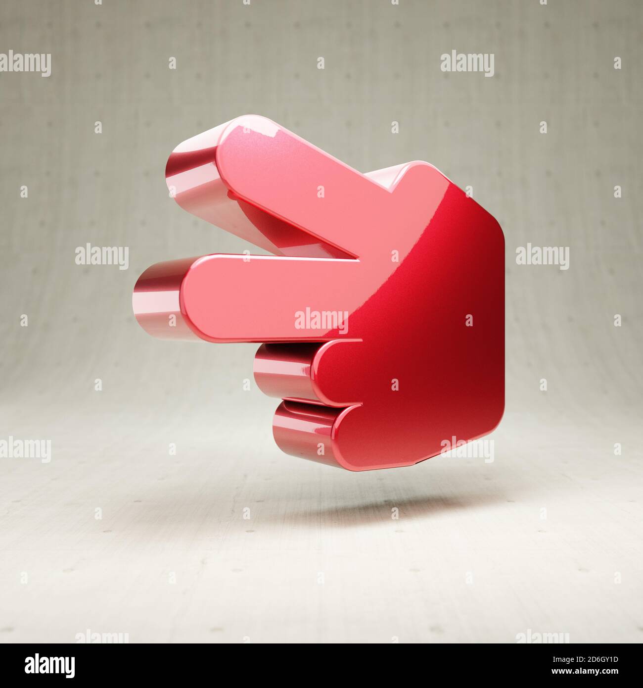 Hand Scissors icon. Gold glossy Hand Scissors symbol isolated on white ...