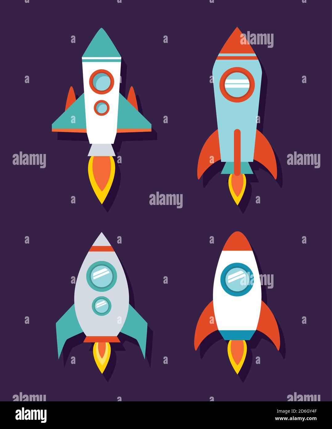 Space rocket icon set vector design Stock Vector Image & Art - Alamy