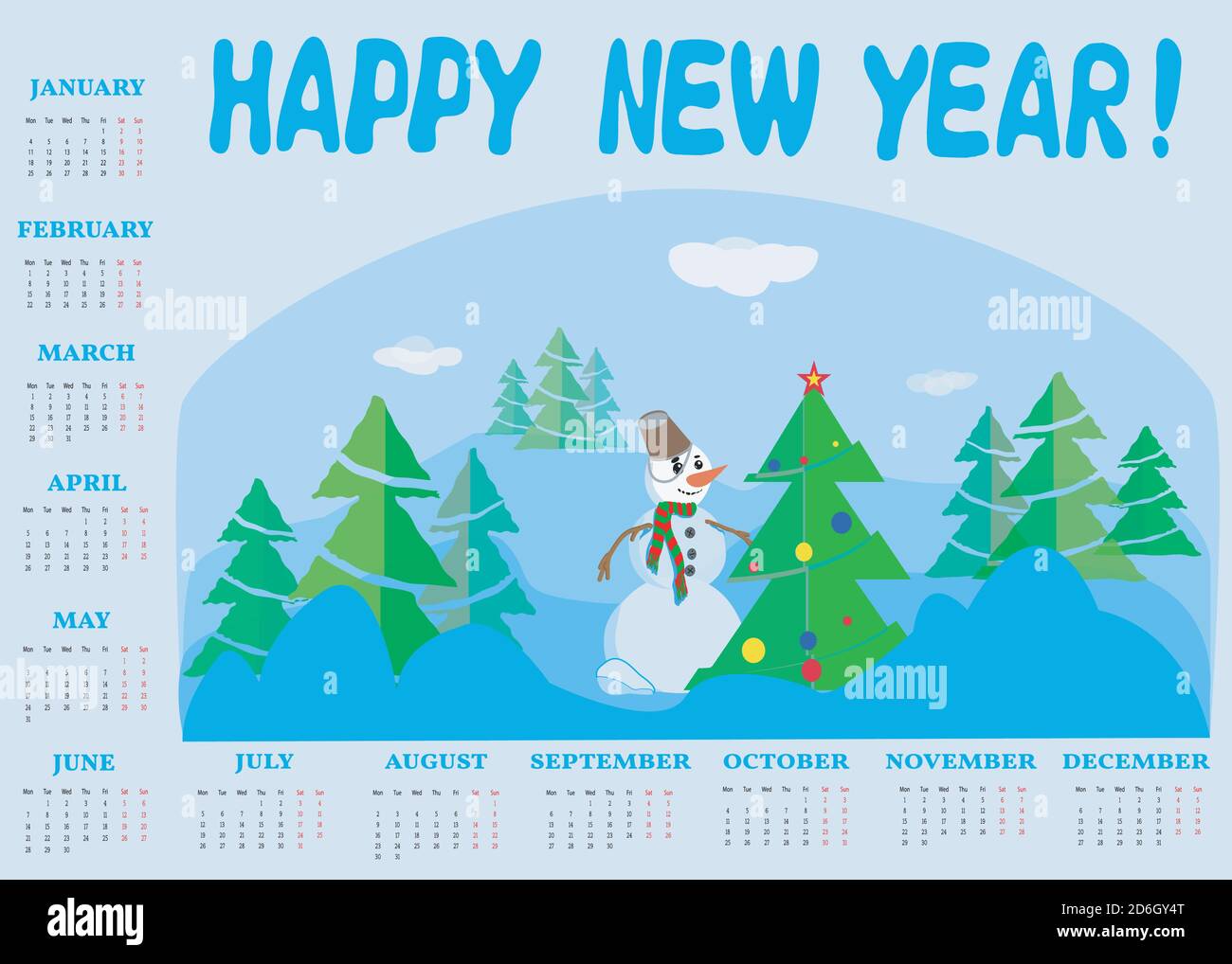 September vector flat daily calendar hi-res stock photography and ...