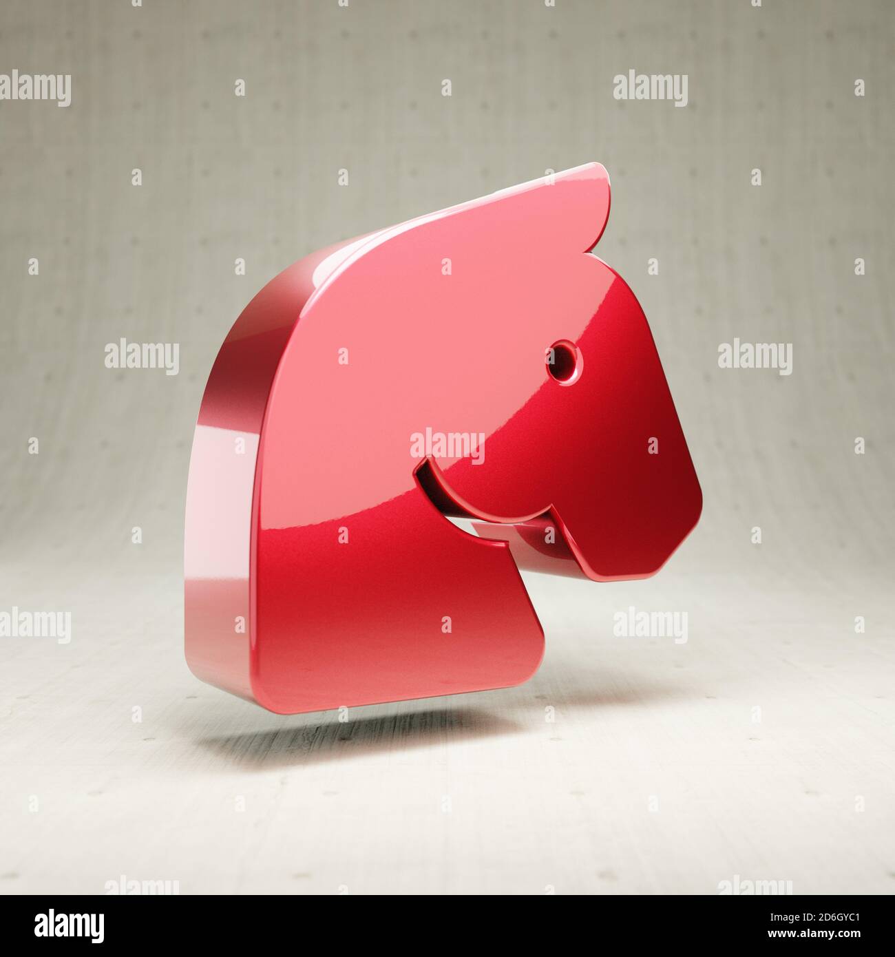 Horse Head icon. Gold glossy Horse Head symbol isolated on white ...