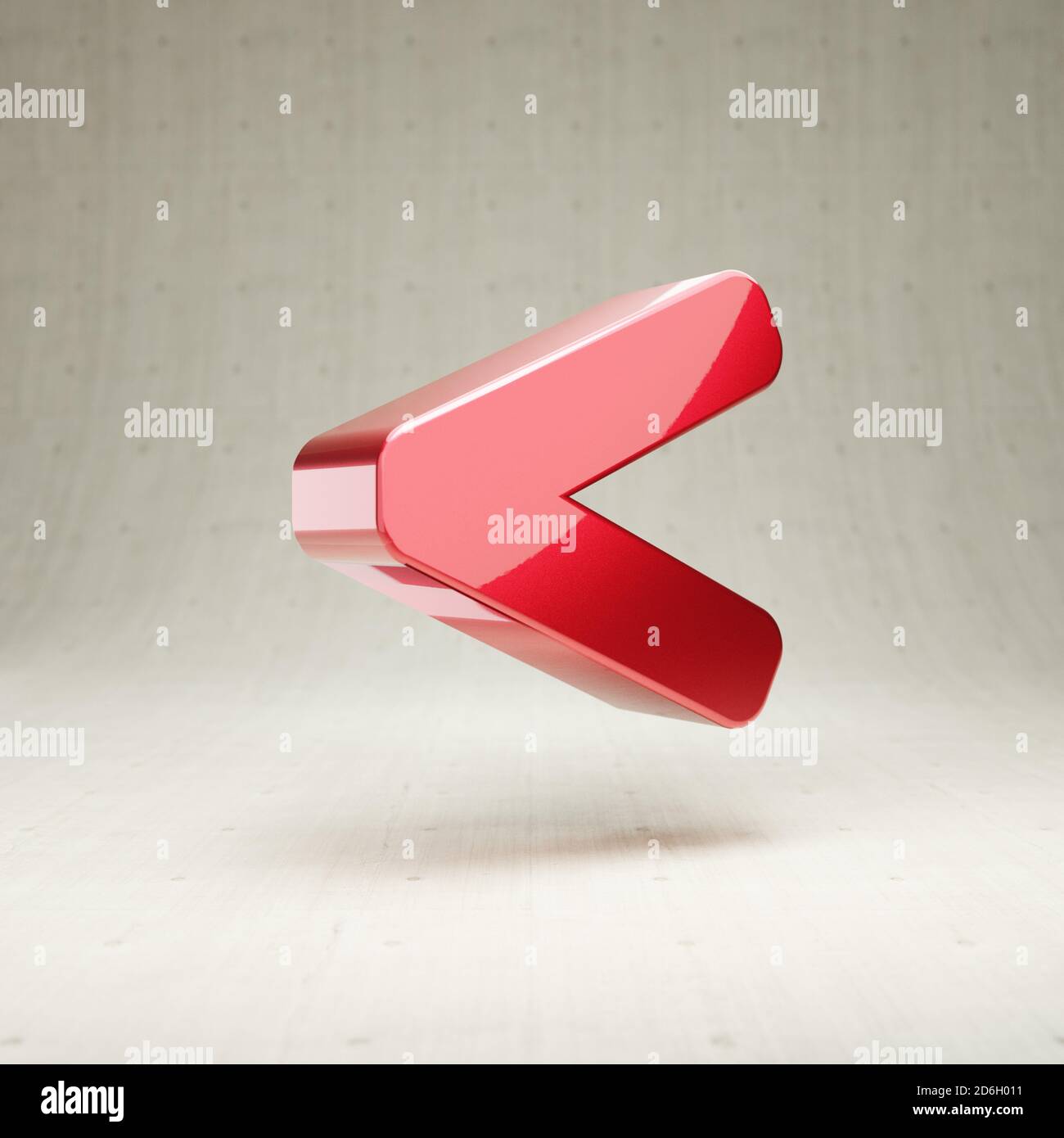 Less Than icon. Gold glossy Less Than symbol isolated on white concrete ...