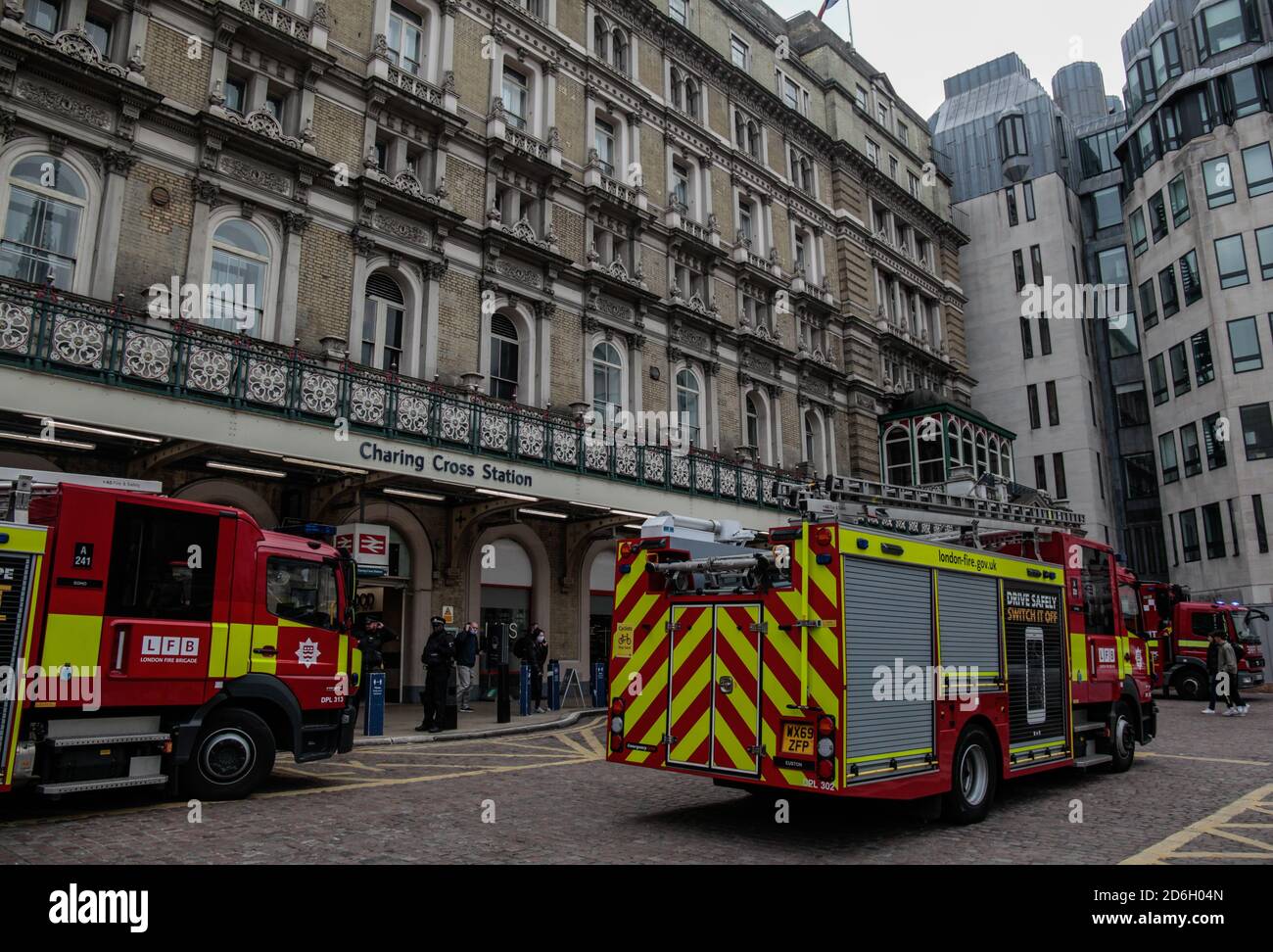 London UK 17 October 2020 A fire at Charing Cross Station this ...