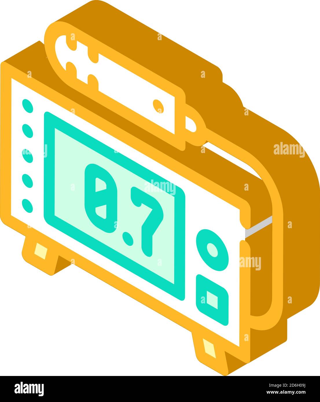 geiger counter isometric icon vector sign illustration Stock Vector ...