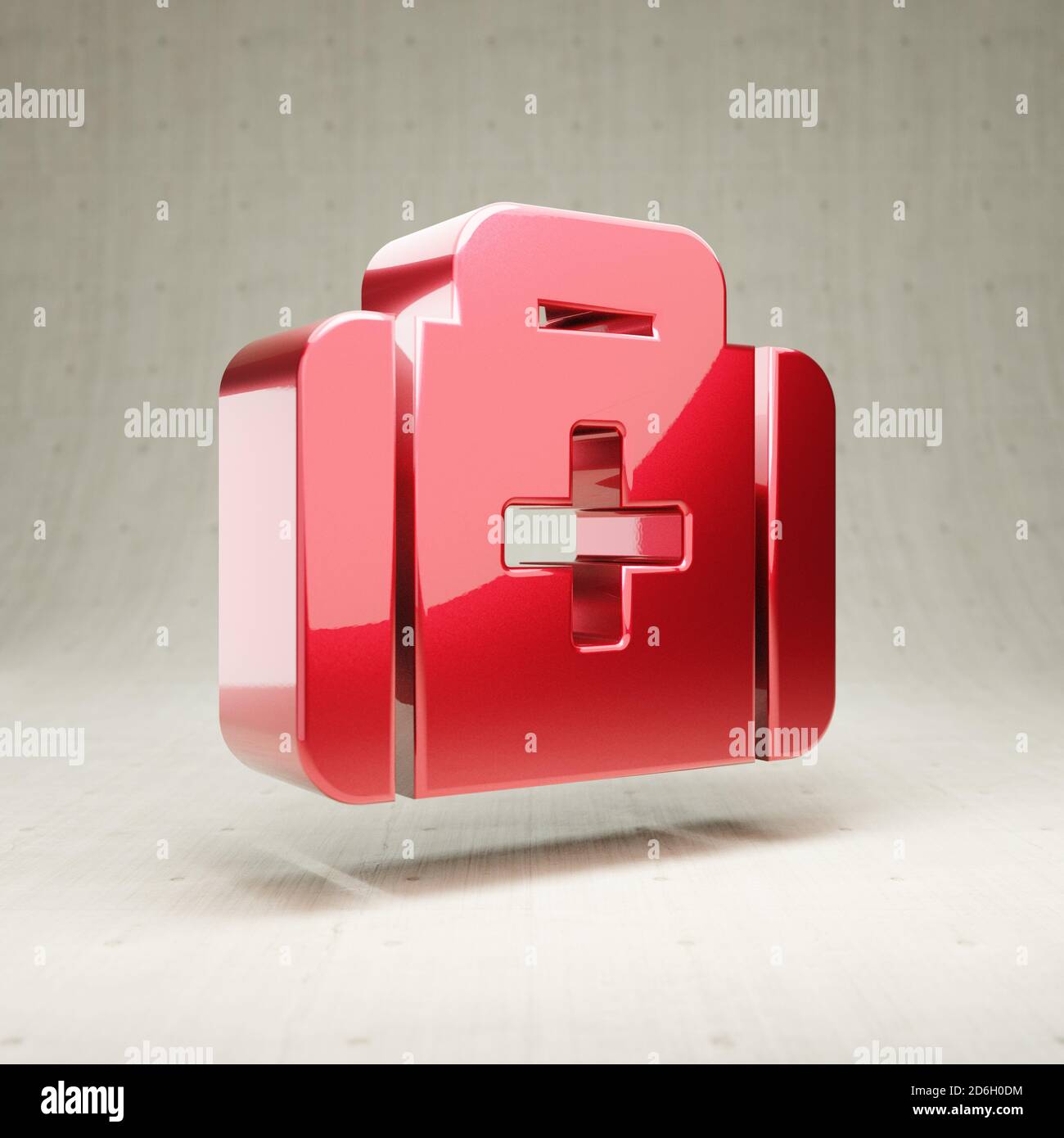 Medkit icon. Gold glossy Medkit symbol isolated on white concrete ...