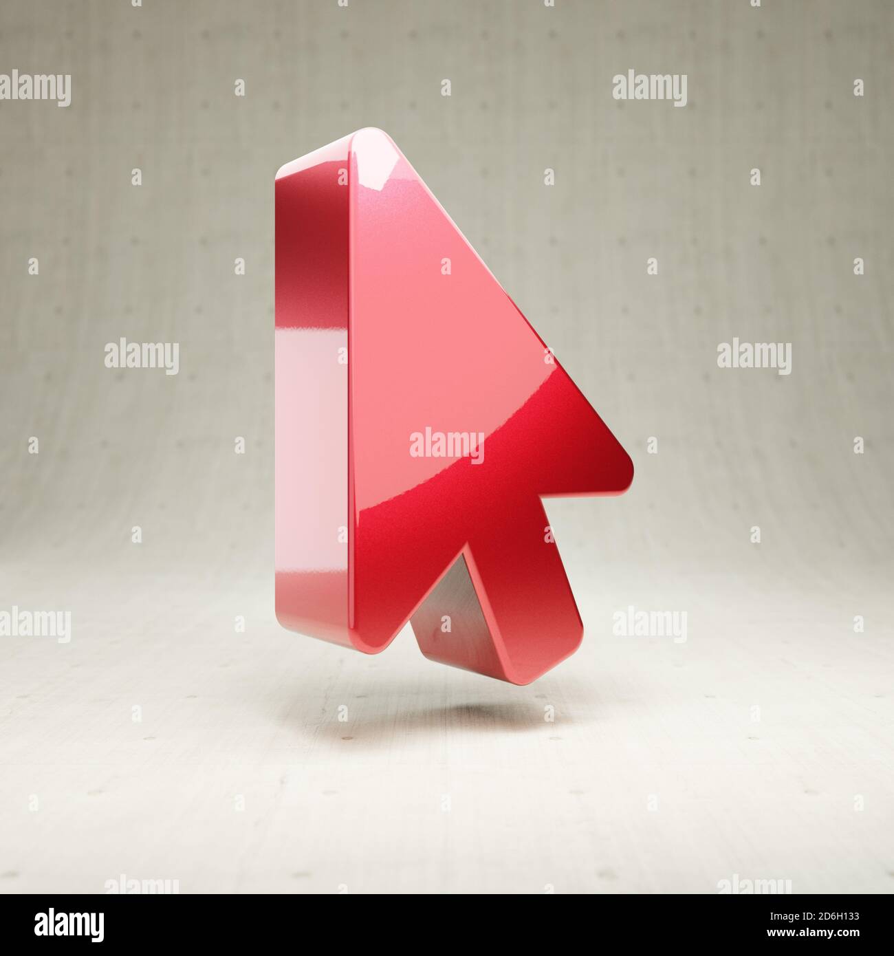 Mouse Pointer icon. Gold glossy Mouse Pointer symbol isolated on white ...