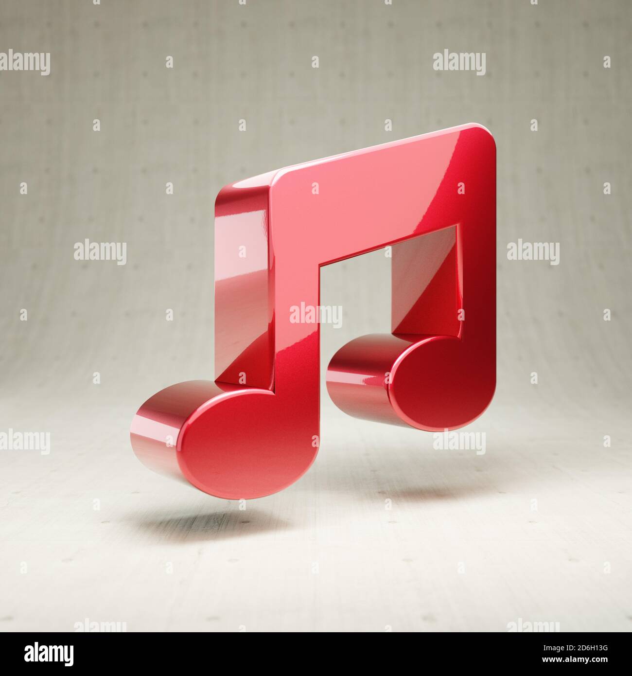 Music icon. Gold glossy Music symbol isolated on white concrete ...