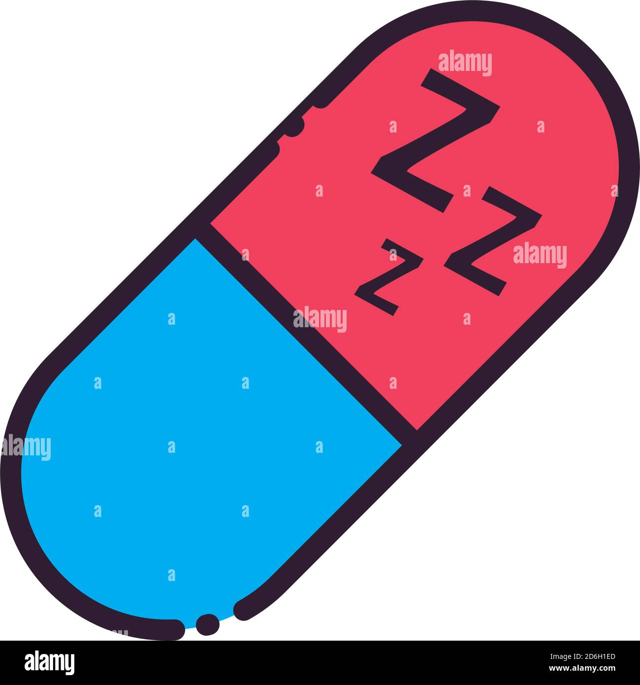 sleeping pill line and fill style icon design, insomnia sleep and night ...