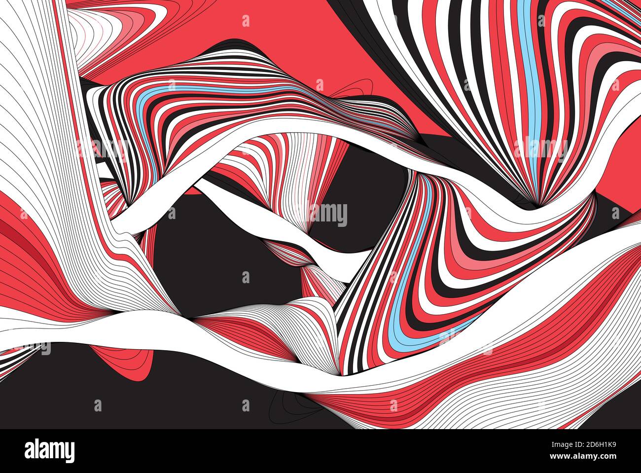 Vector abstract background with wavy and linear elements. An example of ...