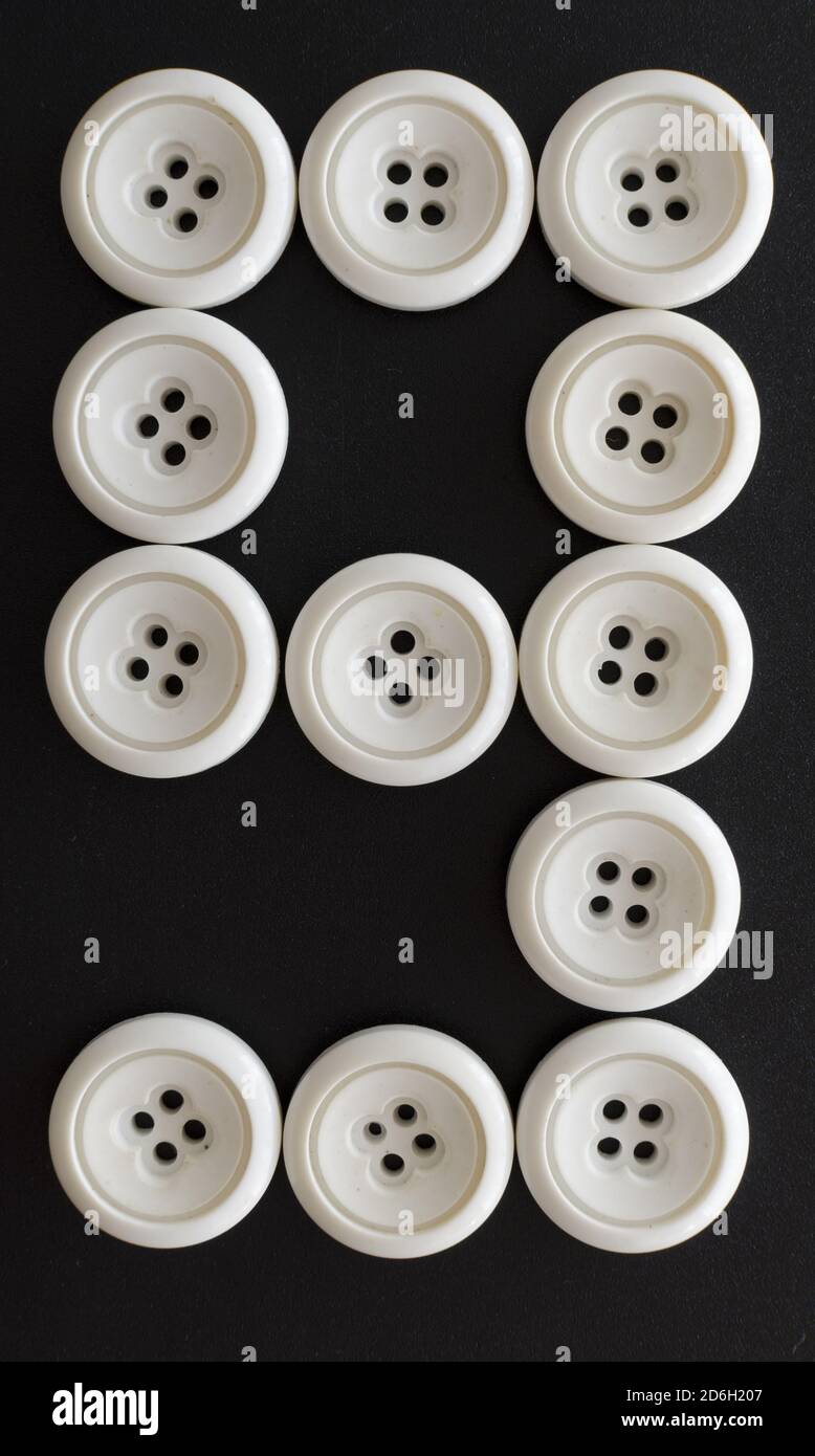 Nine black and white buttons hi-res stock photography and images - Alamy