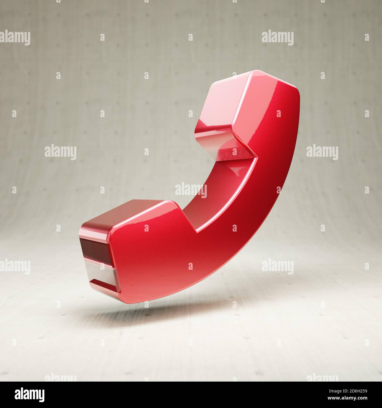 Phone icon. Gold glossy Phone symbol isolated on white concrete ...