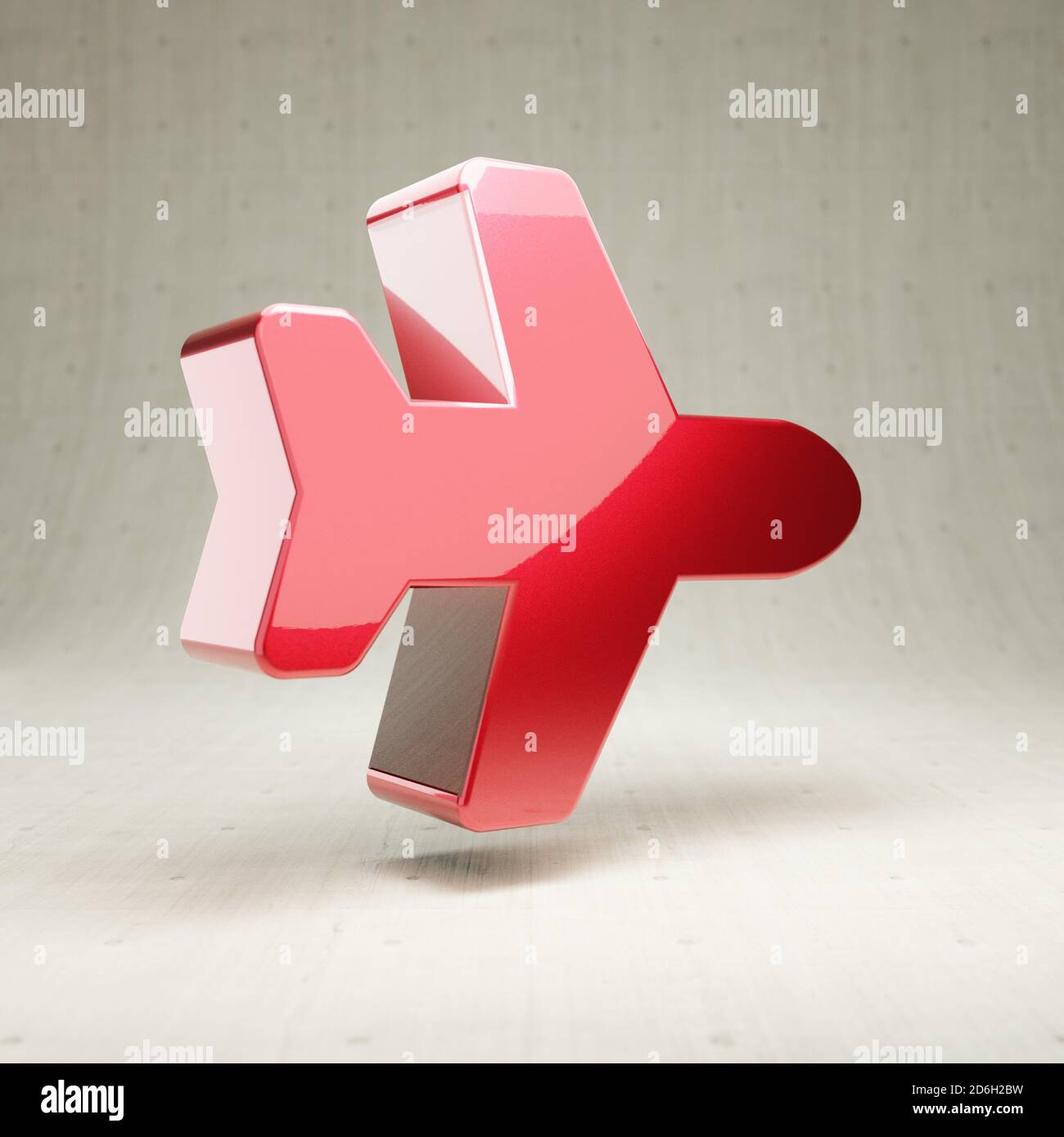 Plane icon. Gold glossy Plane symbol isolated on white concrete ...