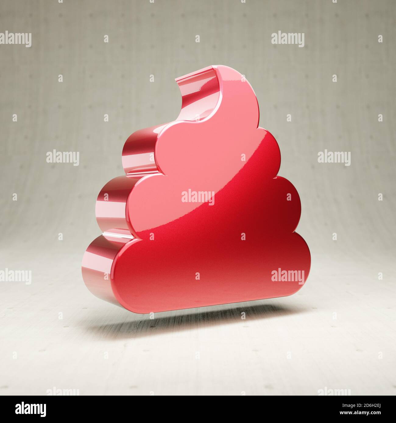 Poo icon. Gold glossy Poo symbol isolated on white concrete background ...