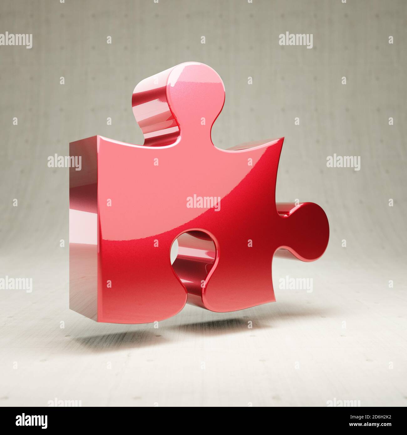 Puzzle icon. Gold glossy Puzzle symbol isolated on white concrete ...