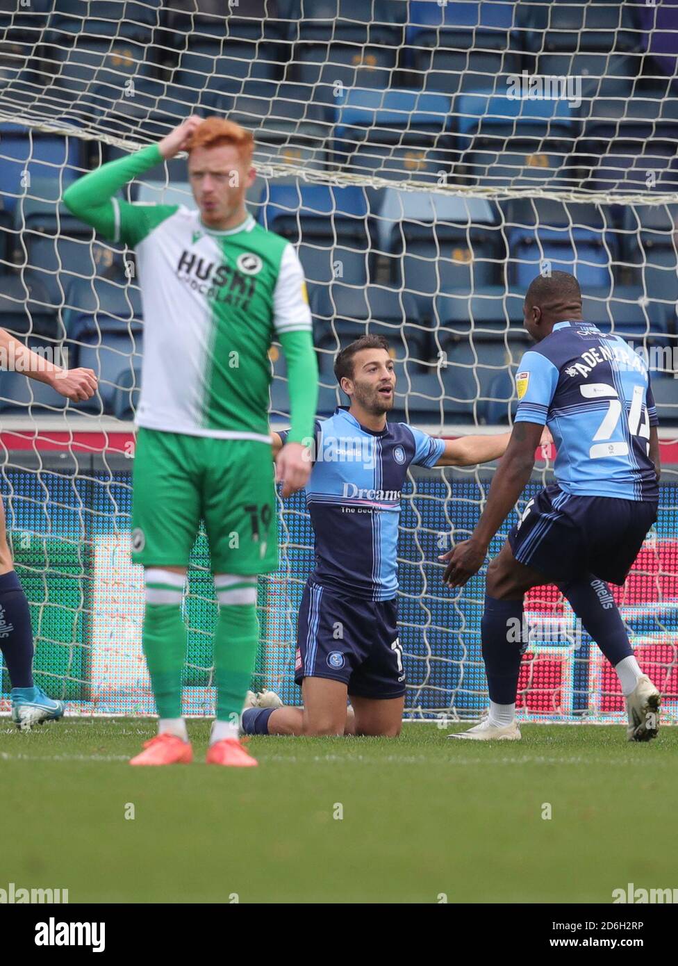 Wycombe Wanderers' Scott Kashket celebrates scoring his side's first ...