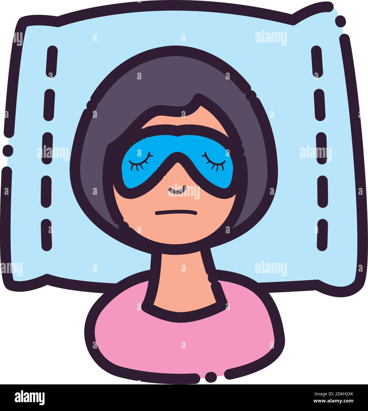 Insomnia woman cartoon icon vector hi-res stock photography and images ...