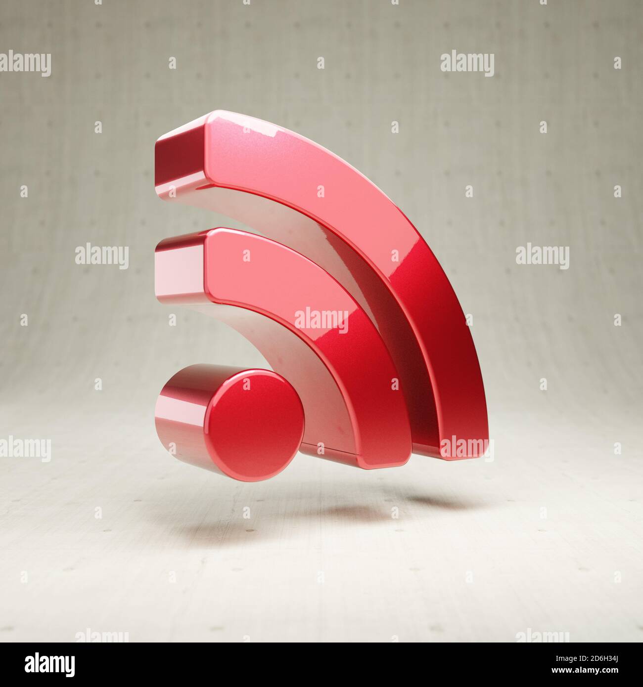 RSS icon. Gold glossy RSS symbol isolated on white concrete background ...