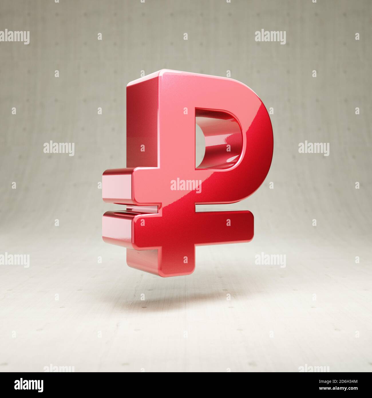 Ruble icon. Gold glossy Ruble symbol isolated on white concrete ...