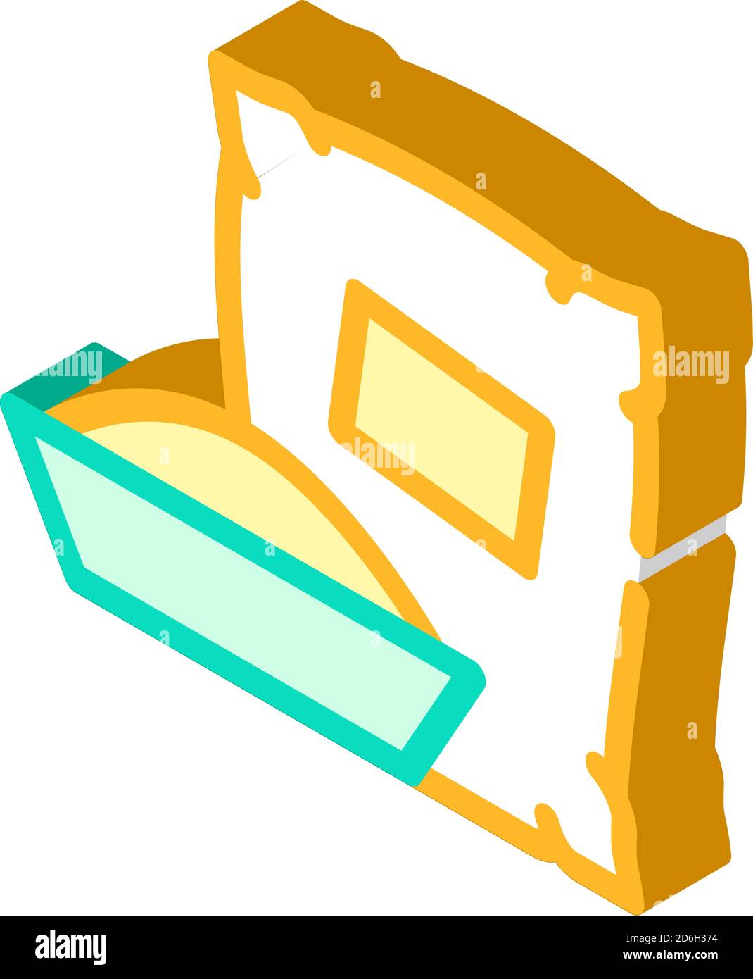 cement or plaster isometric icon vector illustration Stock Vector Image ...