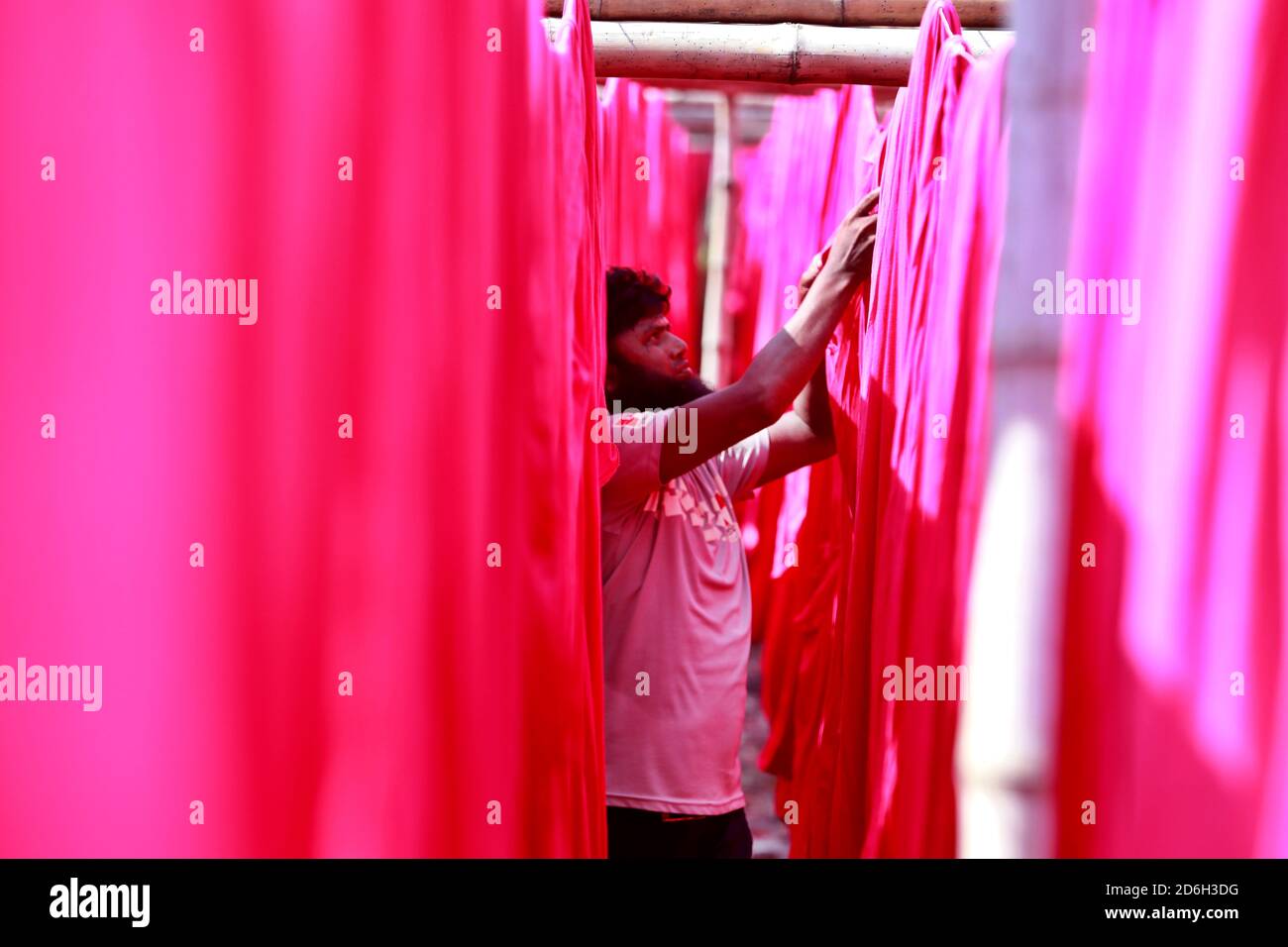Narayanganj, Bangladesh - October 17, 2020: An aerial view of Garments ...