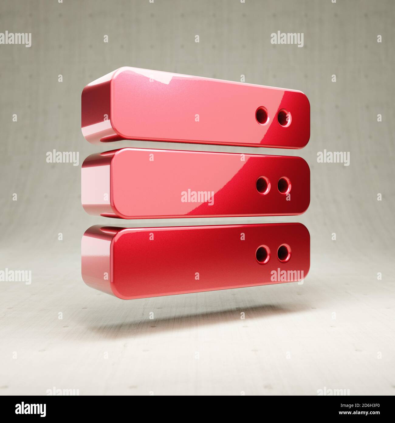 Server icon. Gold glossy Server symbol isolated on white concrete ...