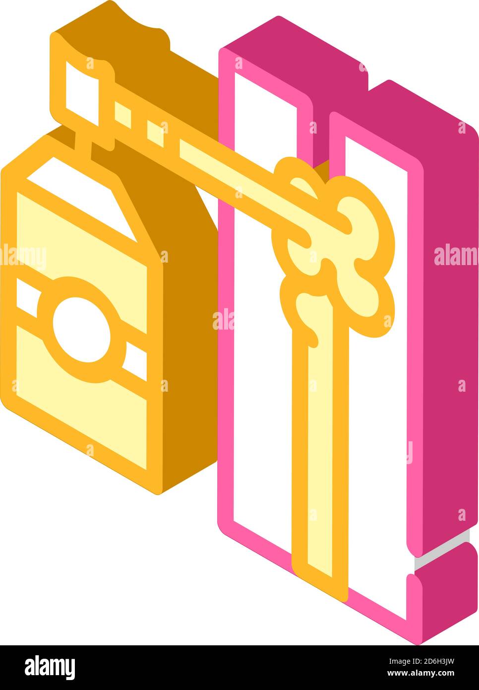 gap filling by foam isometric icon vector illustration Stock Vector ...