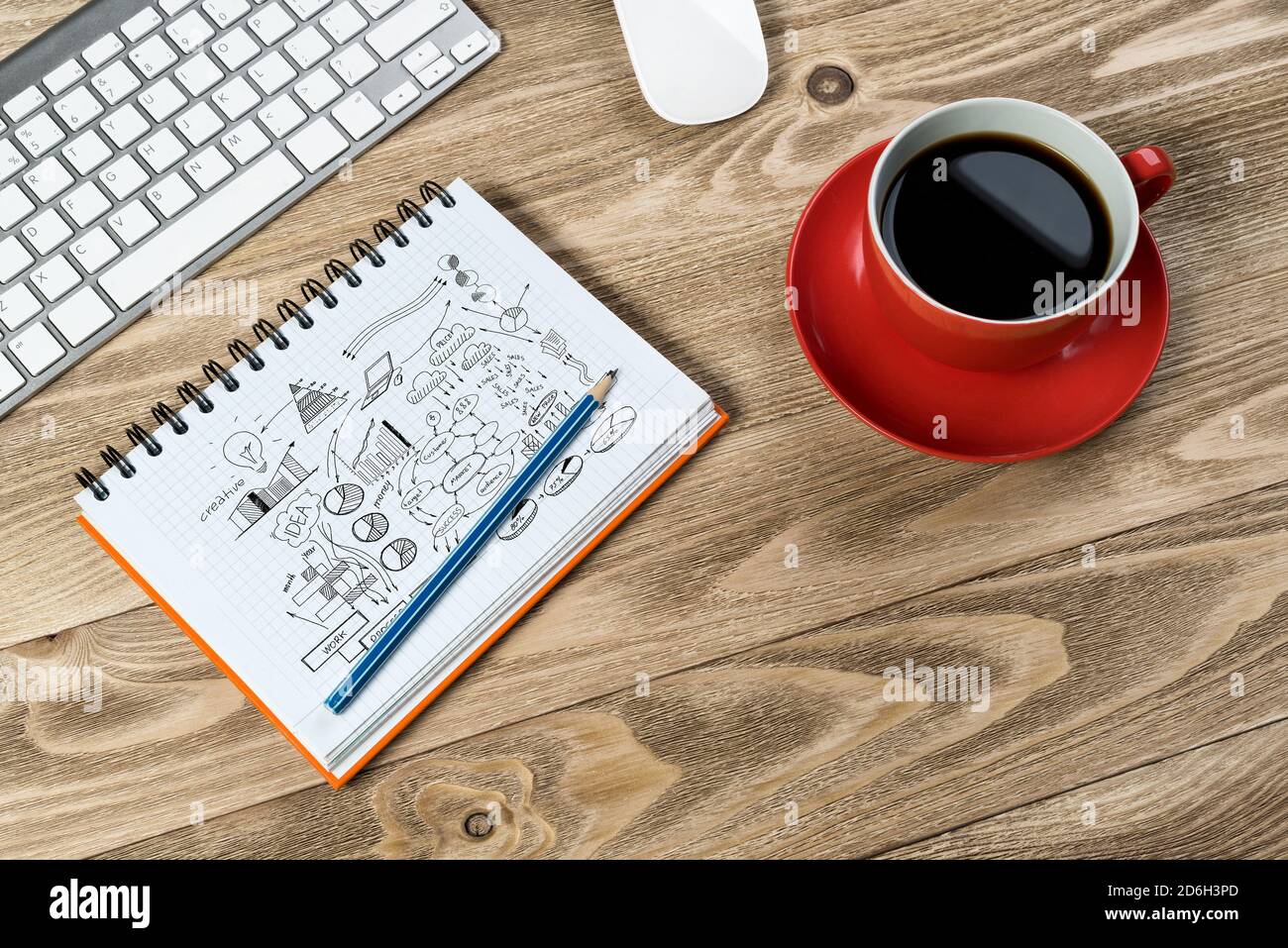 Business workplace with stuff Stock Photo - Alamy