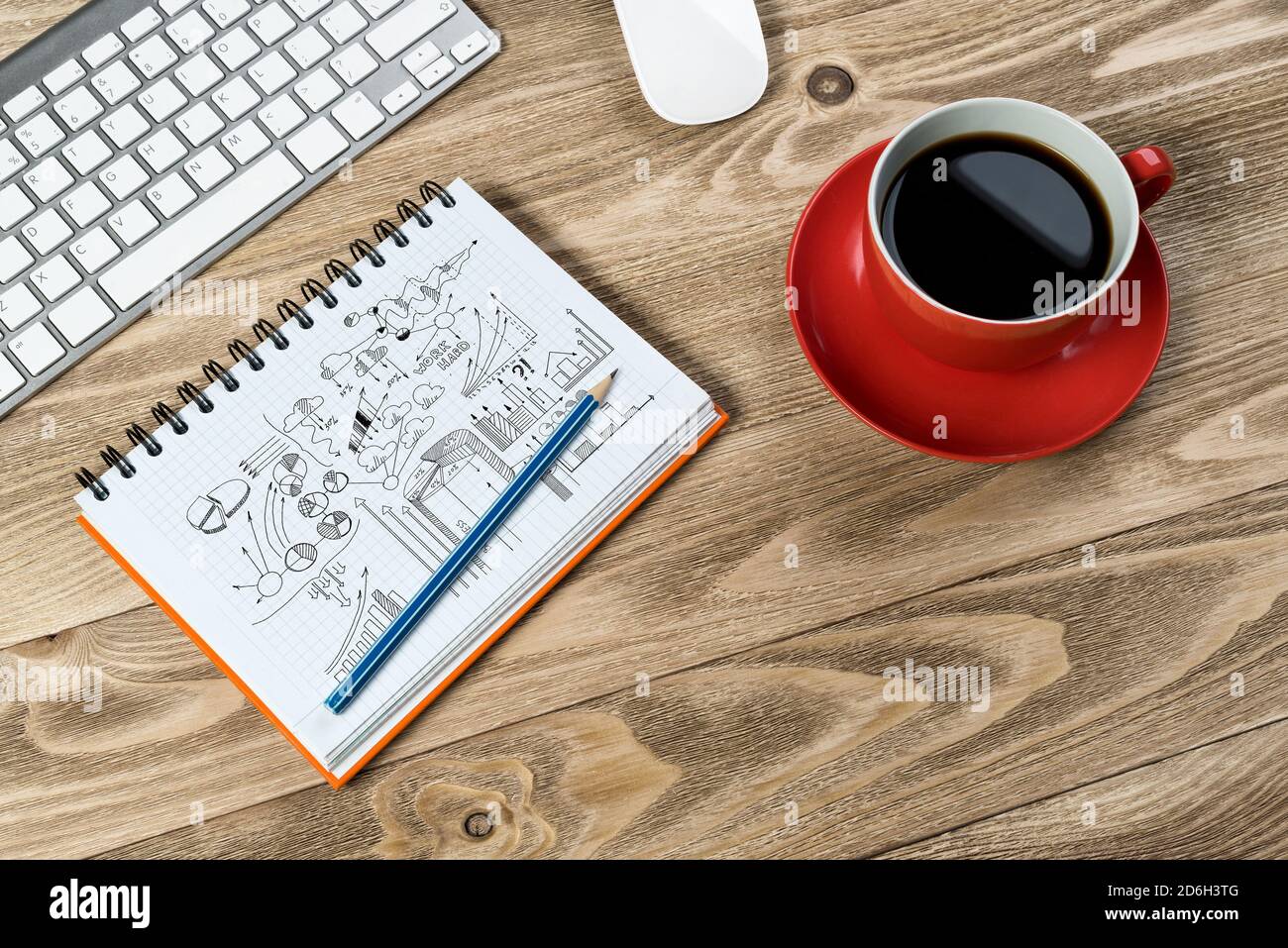 Business workplace with stuff Stock Photo - Alamy