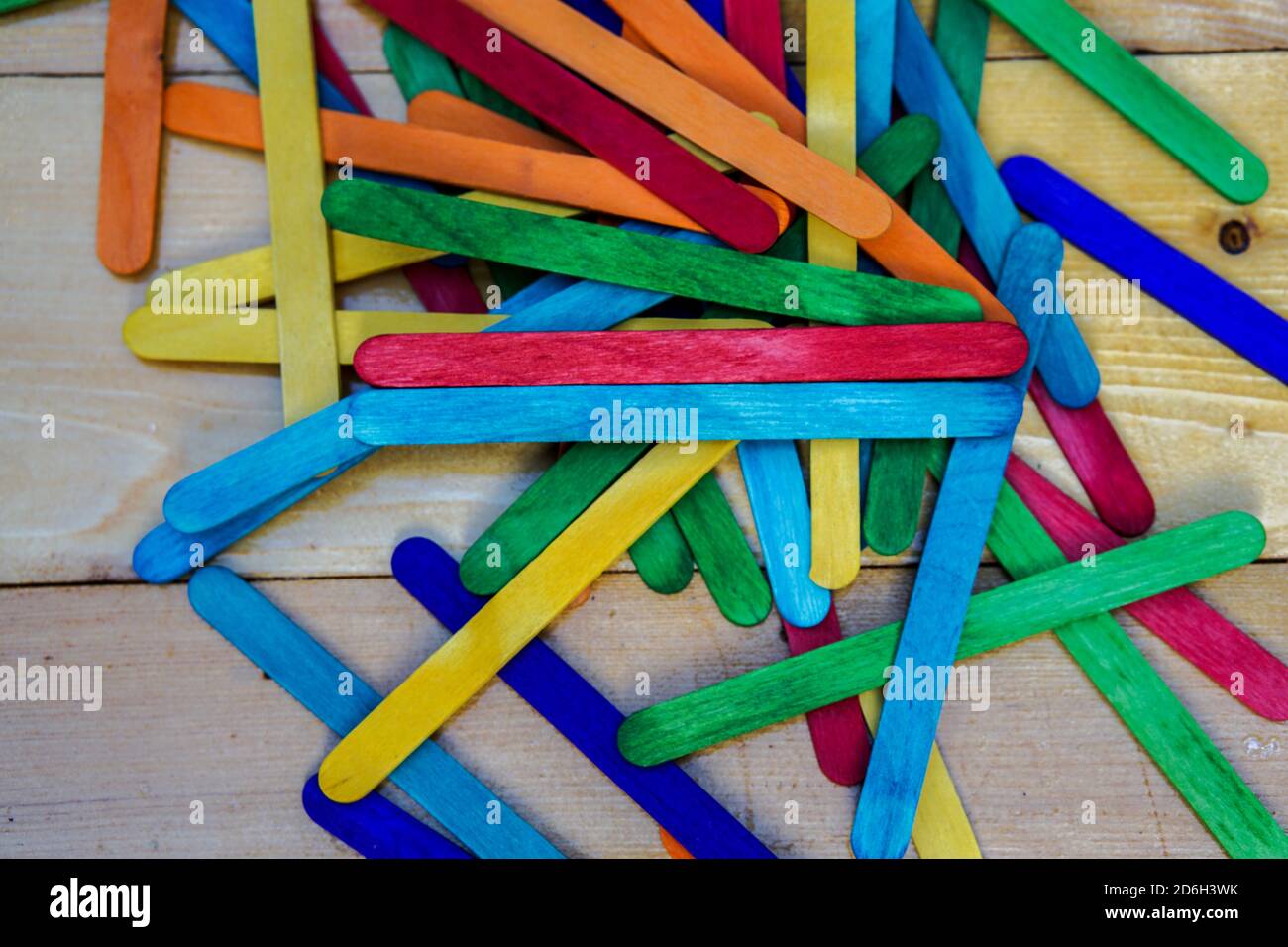 colorful stick wood on top for wallpaper and background Stock Photo - Alamy