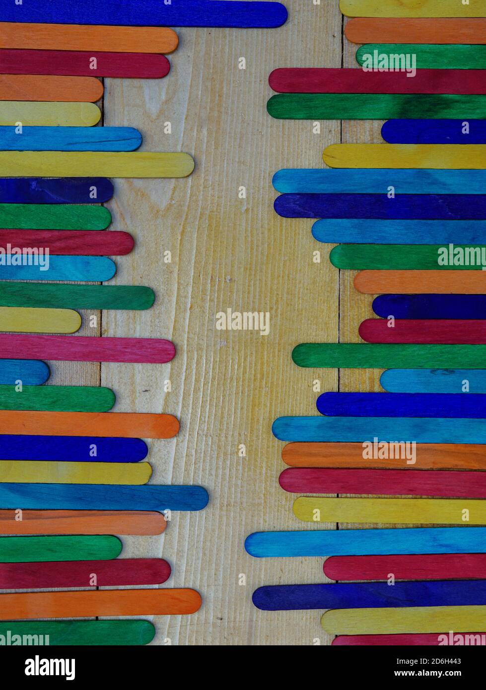 colorful stick wood on top for wallpaper and background Stock Photo - Alamy