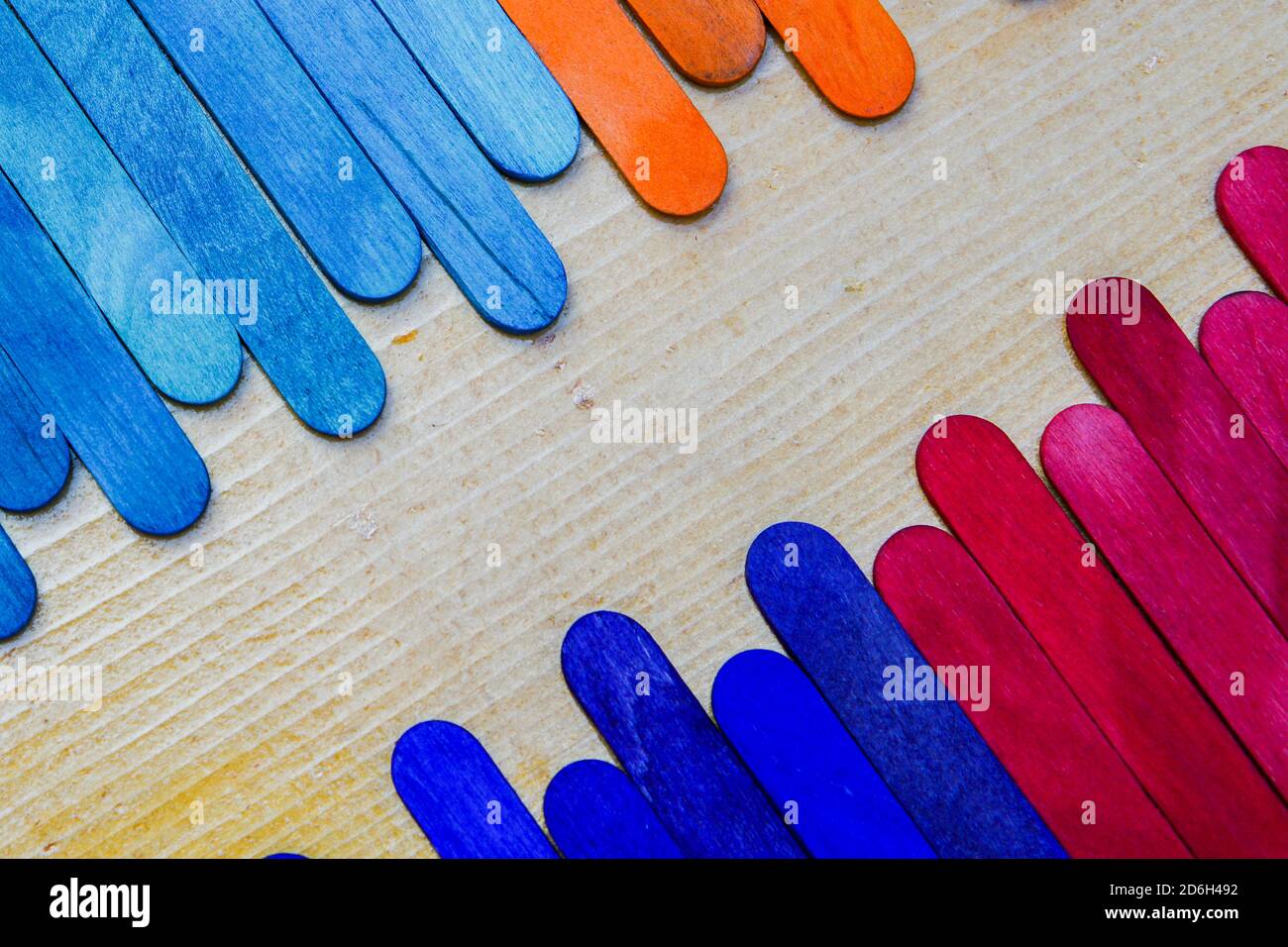 colorful stick wood on top for wallpaper and background Stock Photo - Alamy