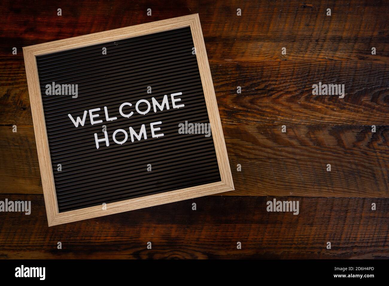 Welcome Home Message With Copy Space Stock Photo - Alamy