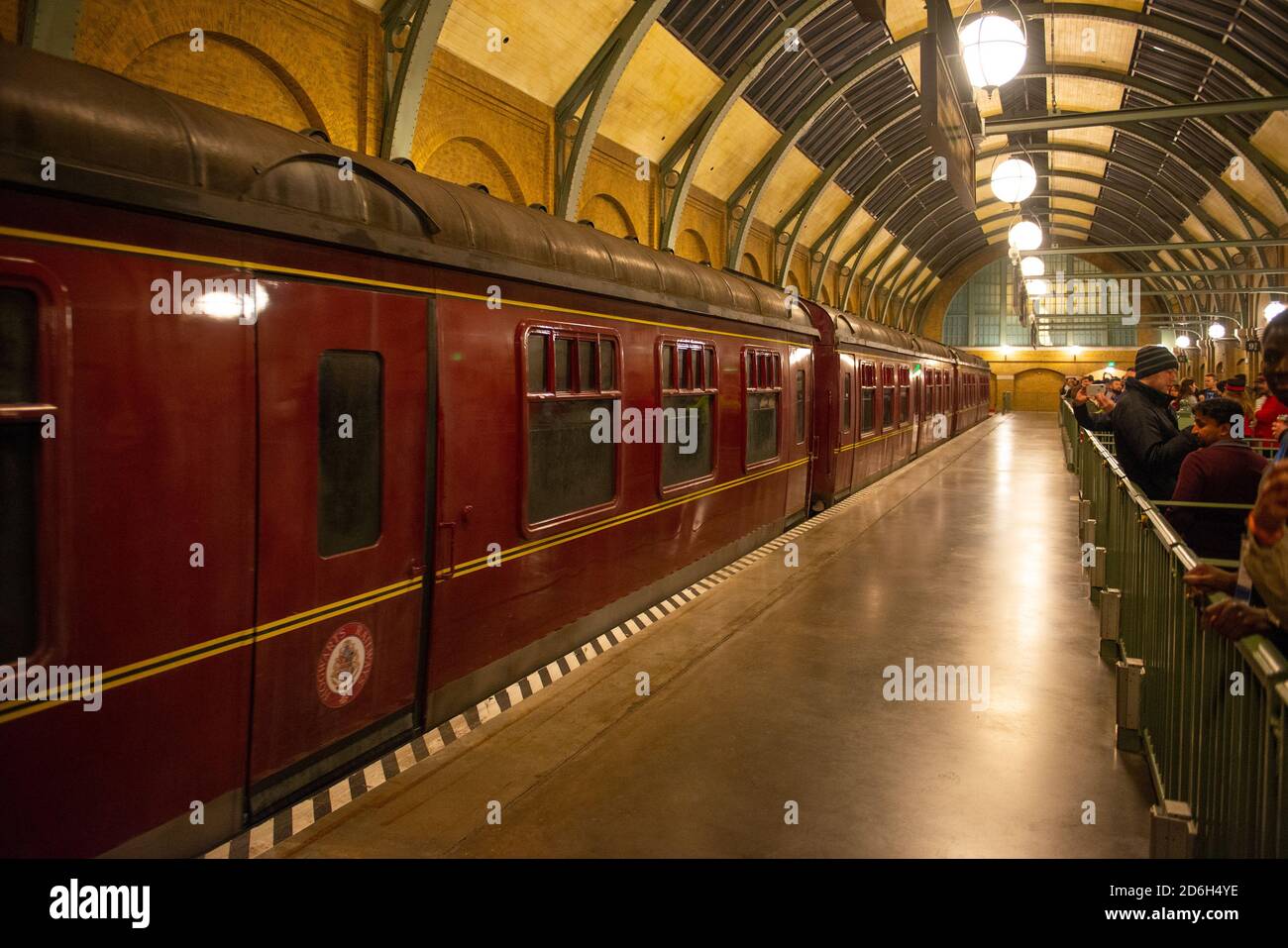 Locomotive of Hogwarts Railways at Hogsmeade Station in the Wizarding ...