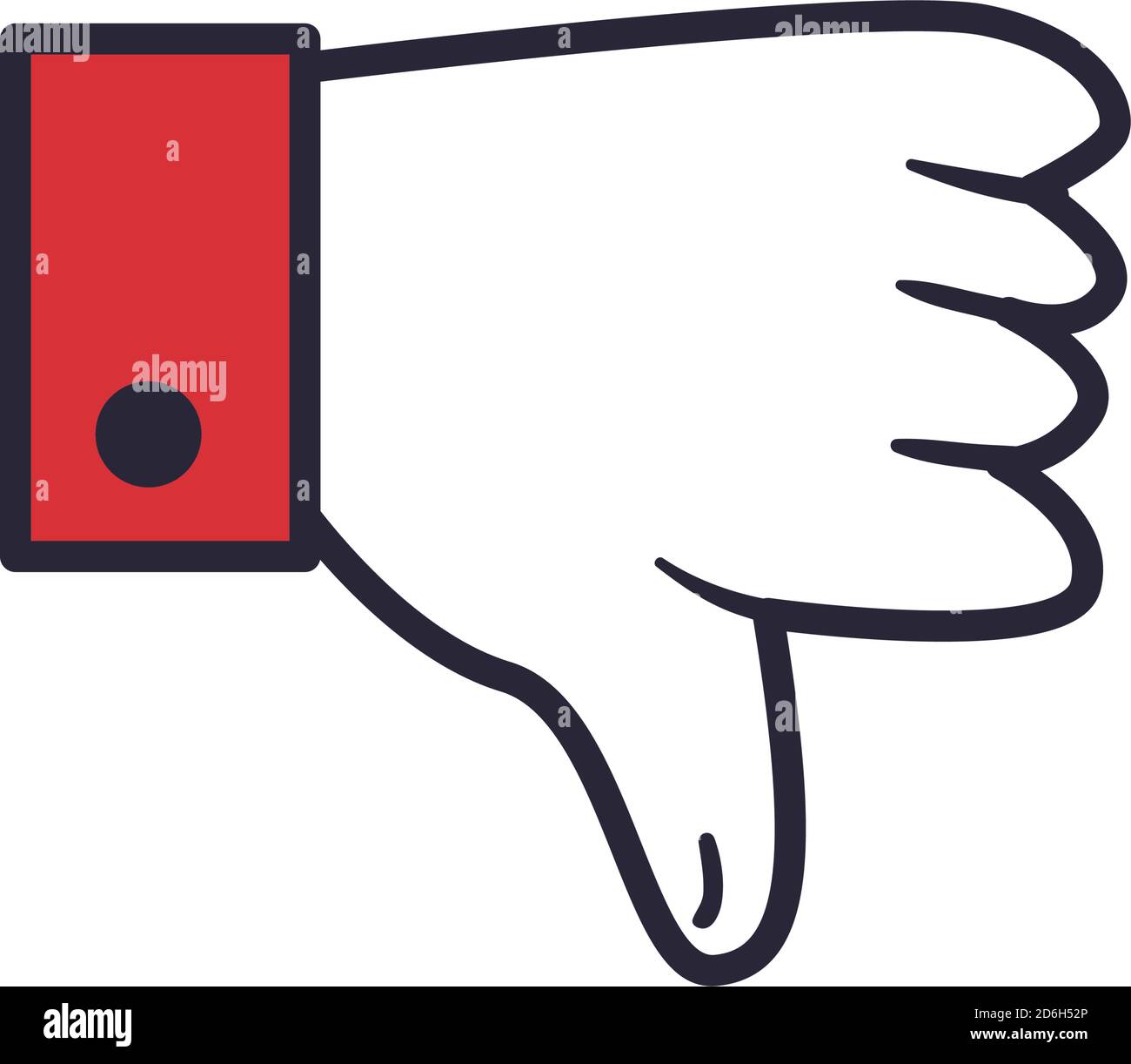 dislike hand line and fill style icon design of People arm finger ...