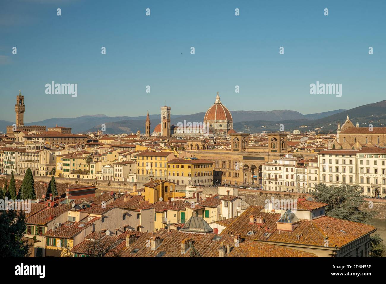 Cathedral Santa Maria del Fiore and PALAZZO VECCHIO TOWER and national ...