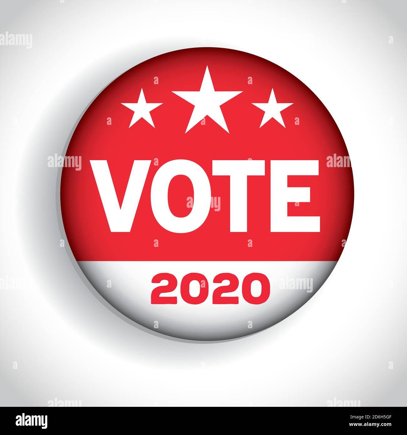 Presidential election usa vote 2020 button with stars vector design ...