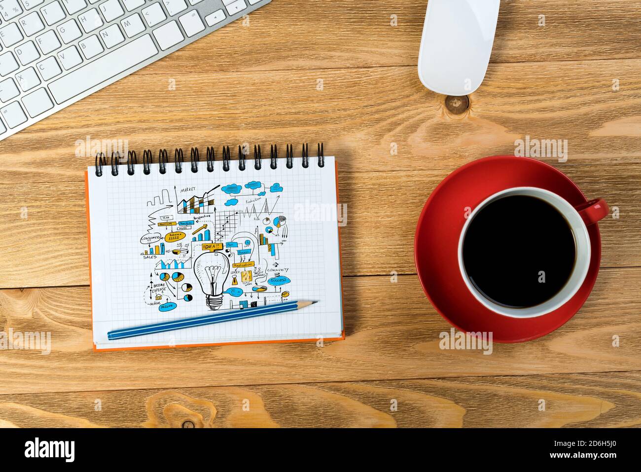 Business workplace with stuff Stock Photo - Alamy